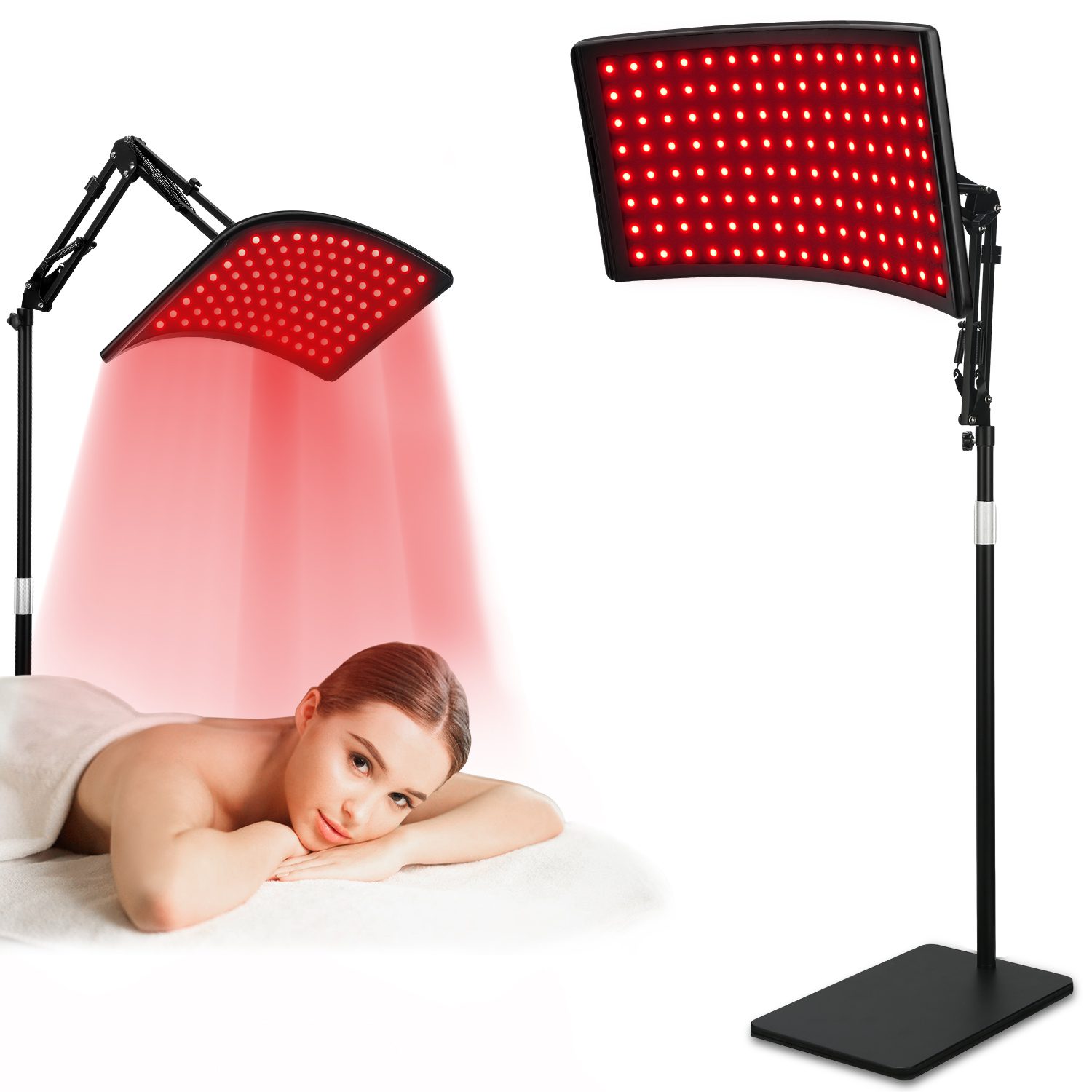 LED Red Light Therapy Lamp with Adjustable Stand